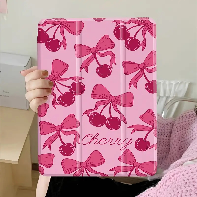 Bow Cherry Protective Cover For iPad 10th Gen Air 5 4 10.9 iPad Air 6 ...