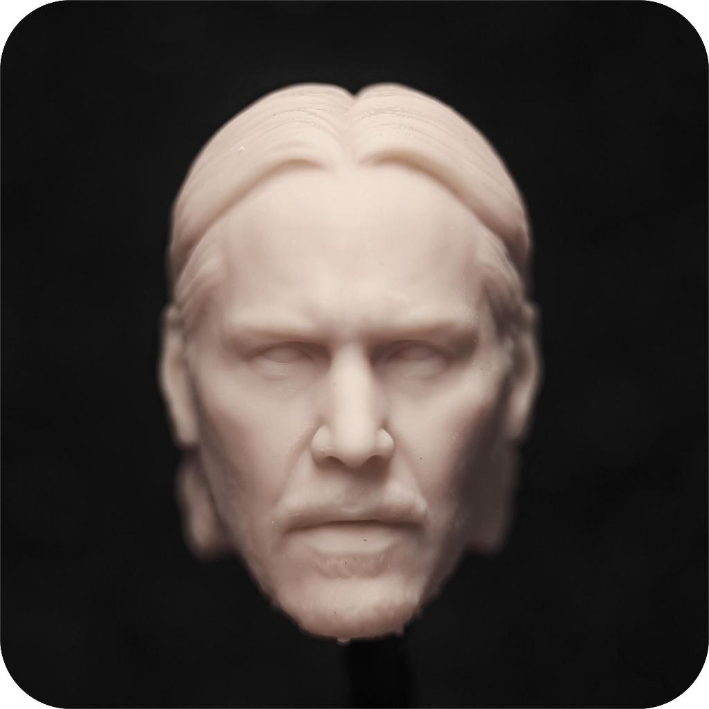 Unpainted 1/12 Scale John Wick Keanu Reeves Head Carved Model Fit For 6 ...