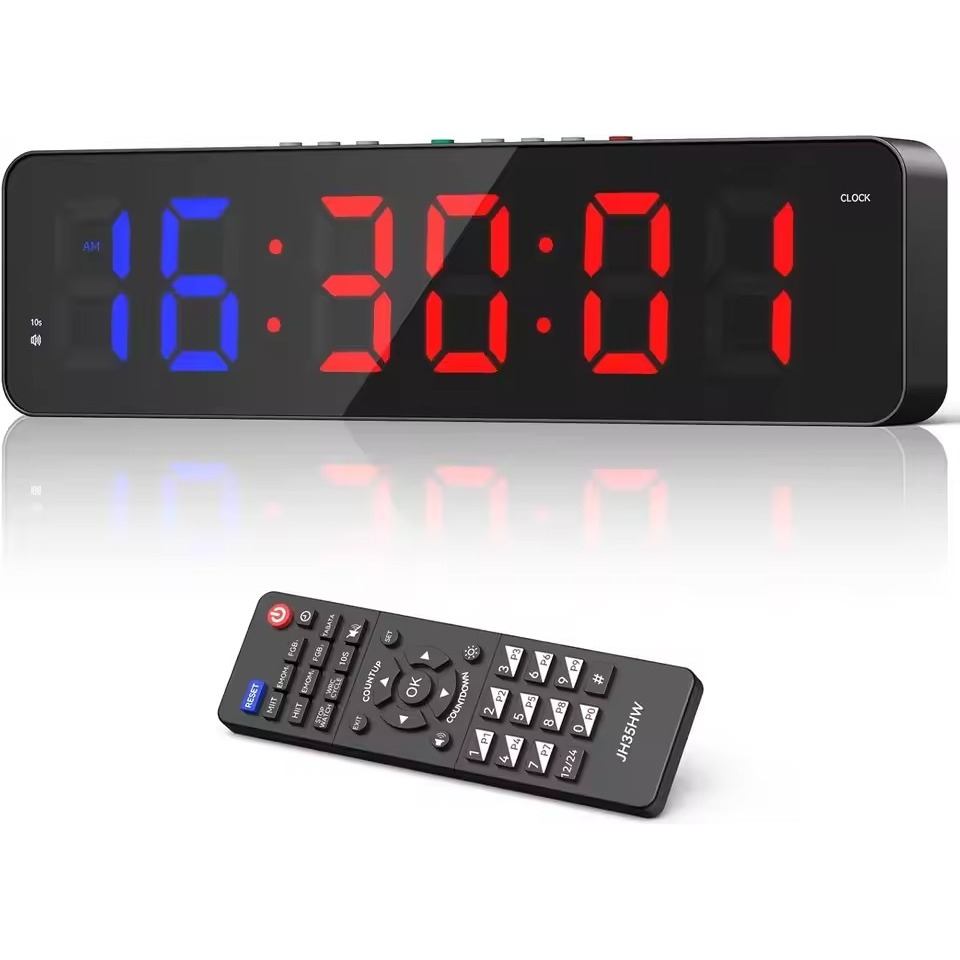 Digital Stopwatch LED Gym Timer Workout Colck Count Down/Up 11.5" x 4 ...