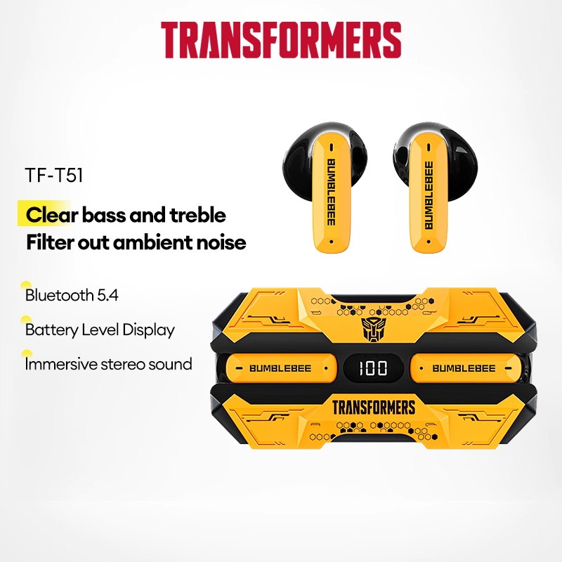 Transformers TF-T51 TWS Wireless Bluetooth Earphones HIFI Stereo Sound ...