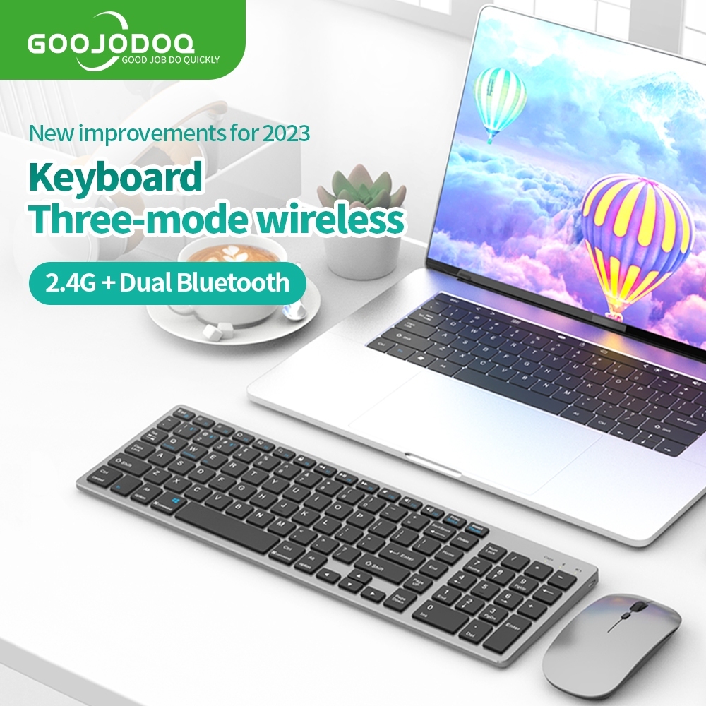 Goojodoq Wireless Bluetooth Keyboard And Mouse For Laptop Keyboard For Android Phone Shopee