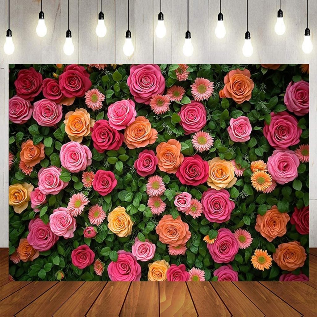 7x5ft Floral Photography Backdrop for Wedding Backdrops Spring Flower ...