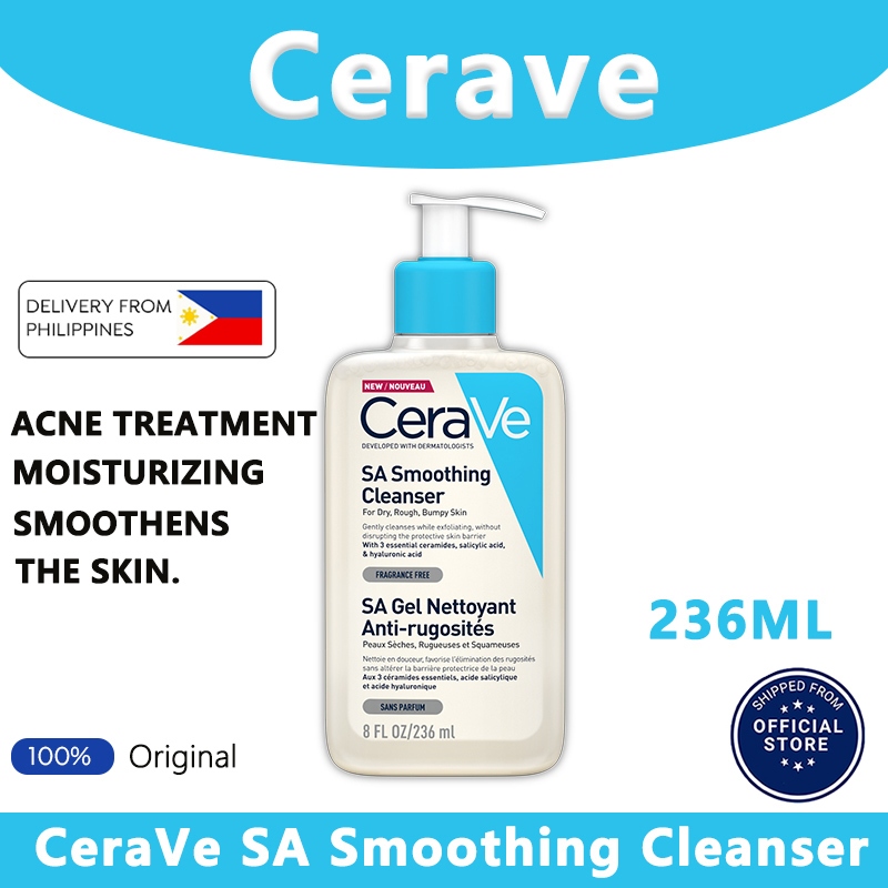 Cerave SA Smoothing Moisturizing Cleanser Gentle exfoliation For Dry ...