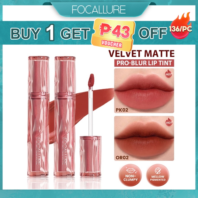 FOCALLURE Pro-blur Velvet Matte Lip Tint Lip Cream Matte Long-lasting ...