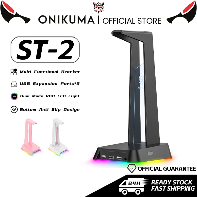 ONIKUMA ST-1/ST-2 RGB Headphones Stand USB Port Expansion Desktop ...