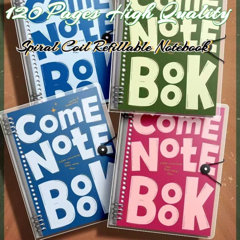 B5 Spring Notebook Cover Notebook Spiral Coil Refillable Notebook 120 Pages High Quality