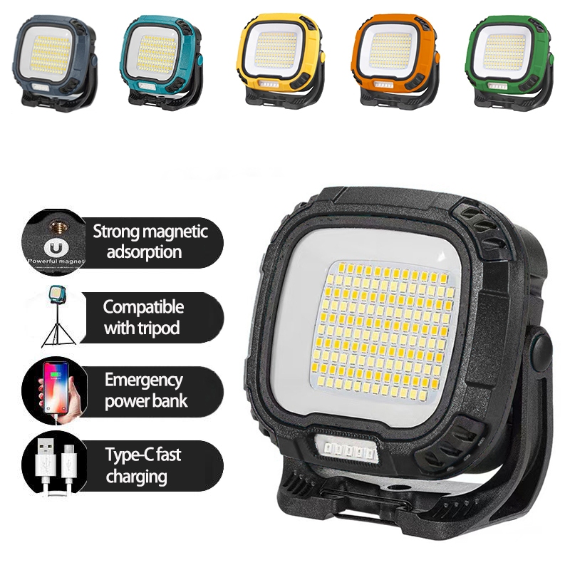 Upgraded Multi functional Rotating Multi gear COB Work Light Type-C ...