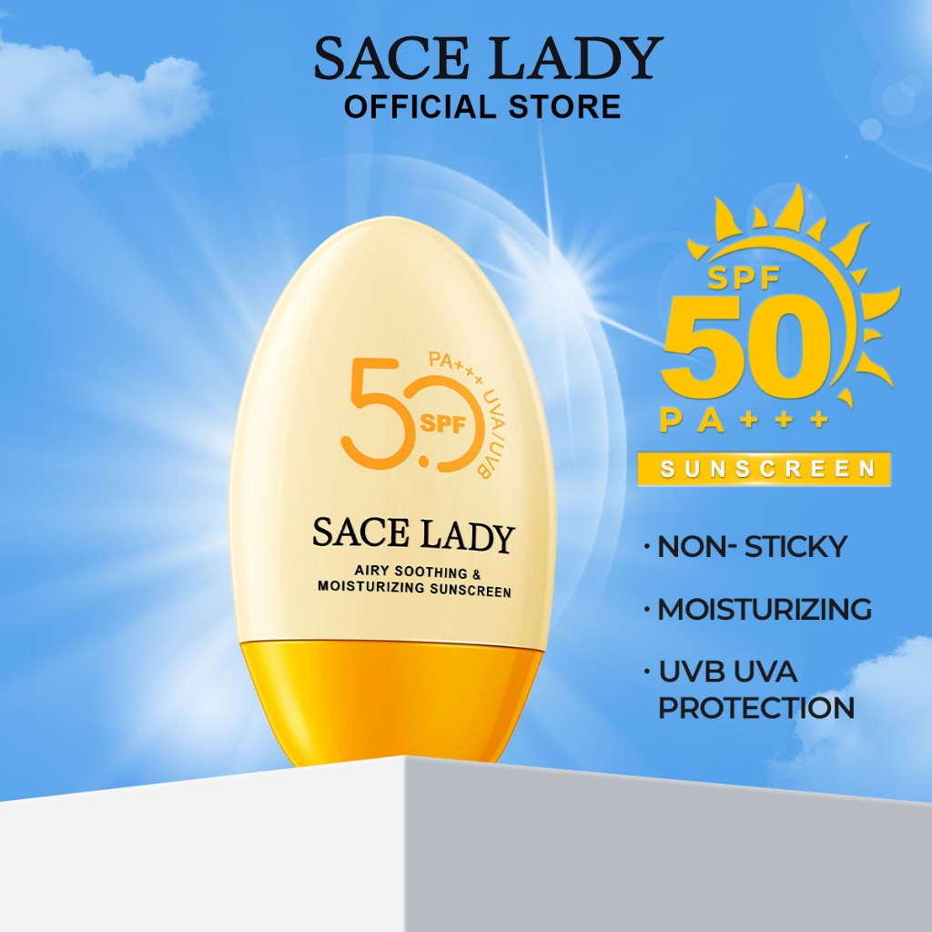 SACE LADY Sunscreen SPF 50 PA+++ Non-sticky UV Sun Protection For All ...