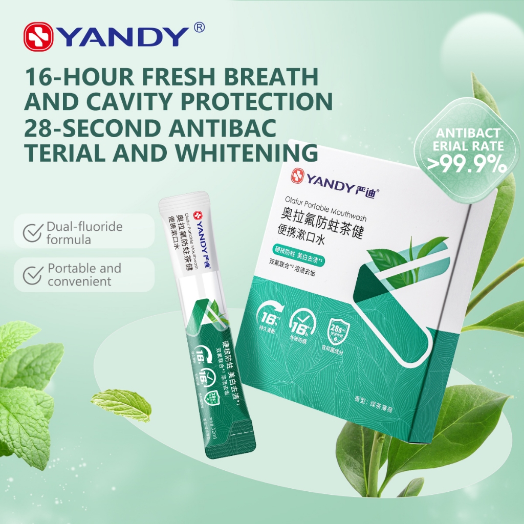 YANDY portable mouthwash with fluoride cavity prevention antibacterial ...