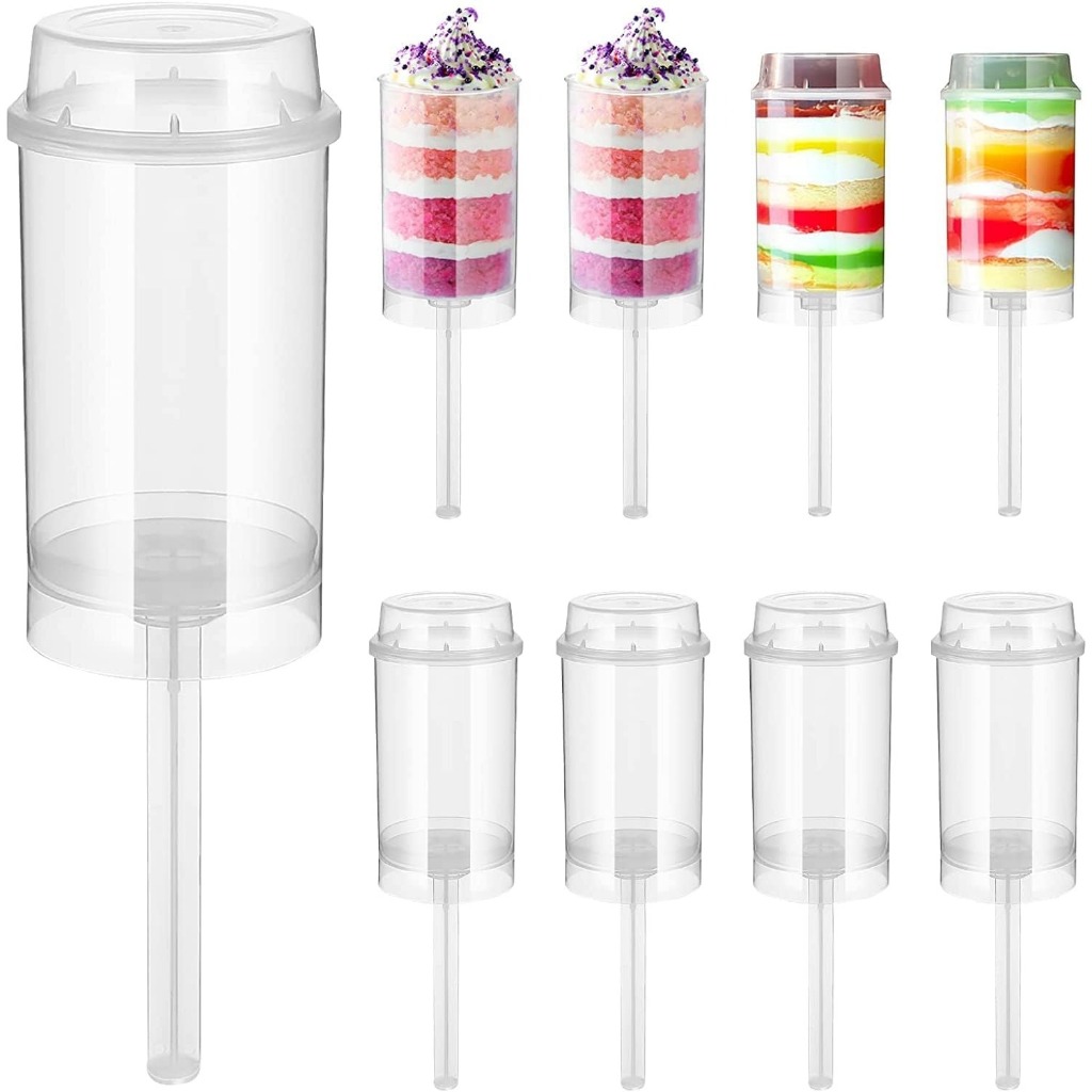 9 Pack Cake Push Pop Containers with Lids, Reusable Cake Push Pops ...