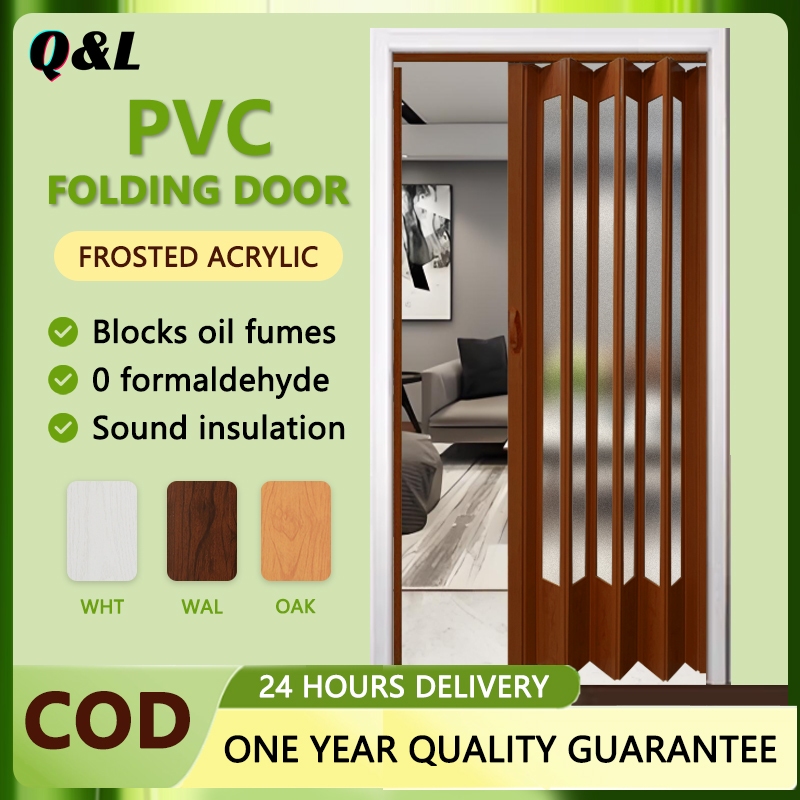Pvc Folding Door Frosted acrylic Kitchen Bathroom Door Sliding Door ...
