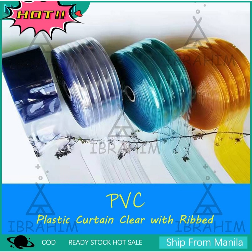 PVC Plastic Curtain 1.8mm x 200mm x 40m with Ribbed Storage/Chiller ...