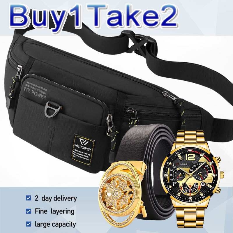 Men'S Waist Bag Waterproof Fashion Belt Bag for Men Versatile Sling Bag ...