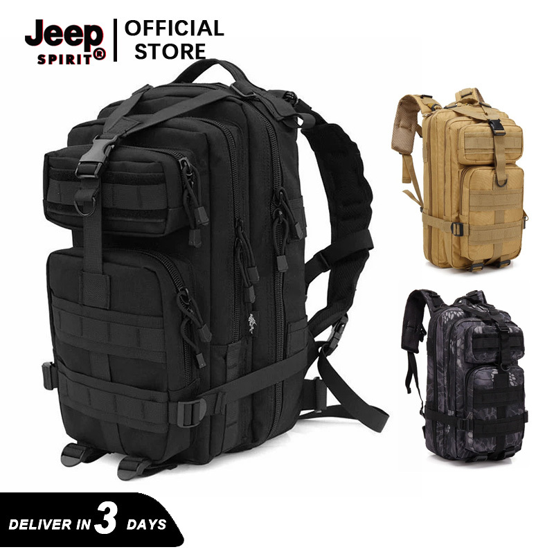 Jeep Spirit Camping Backpack Outdoor Hiking Bag Waterproof Sport Travel ...