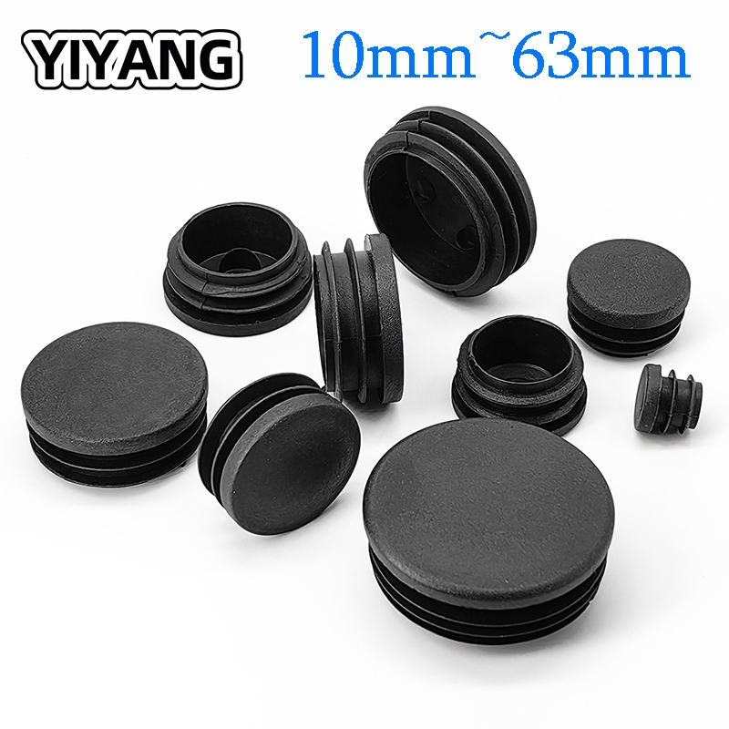 Round Blanking End Cap / Plastic Tube Plug/10mm-63mm Black Plastic Pipe ...
