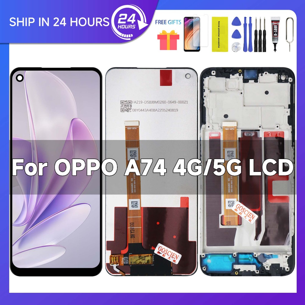 Display For OPPO A74 4G CHP2219 / A74 5G CPH2197 LCD WIth Touch Screen Digitizer Assembly ...
