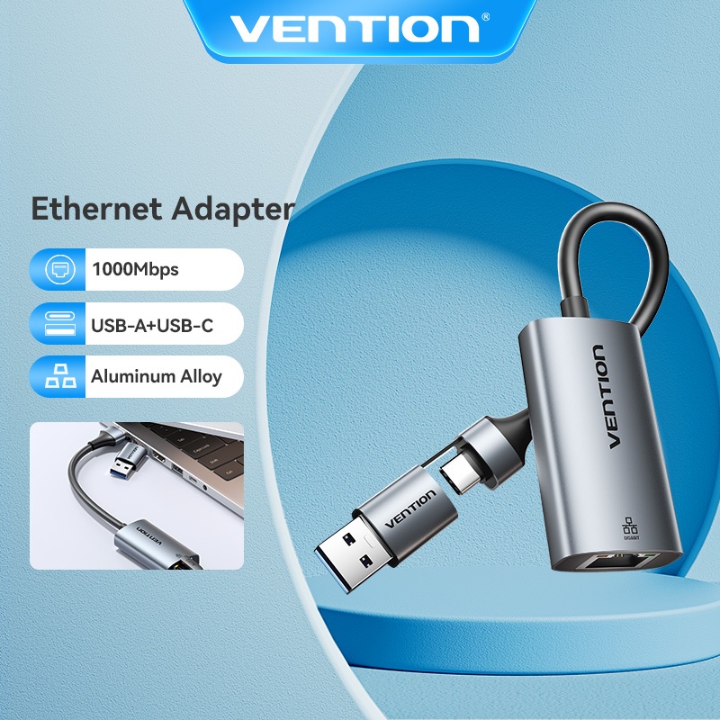 Vention USB-C/A to Gigabit Ethernet Adapter 1000Mbps Network Card to ...