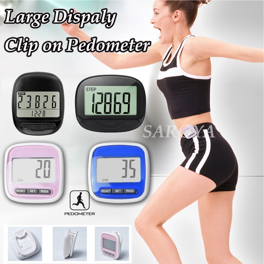Walking Pedometer Clip on Step Counter Fitness Equipment for Walking ...