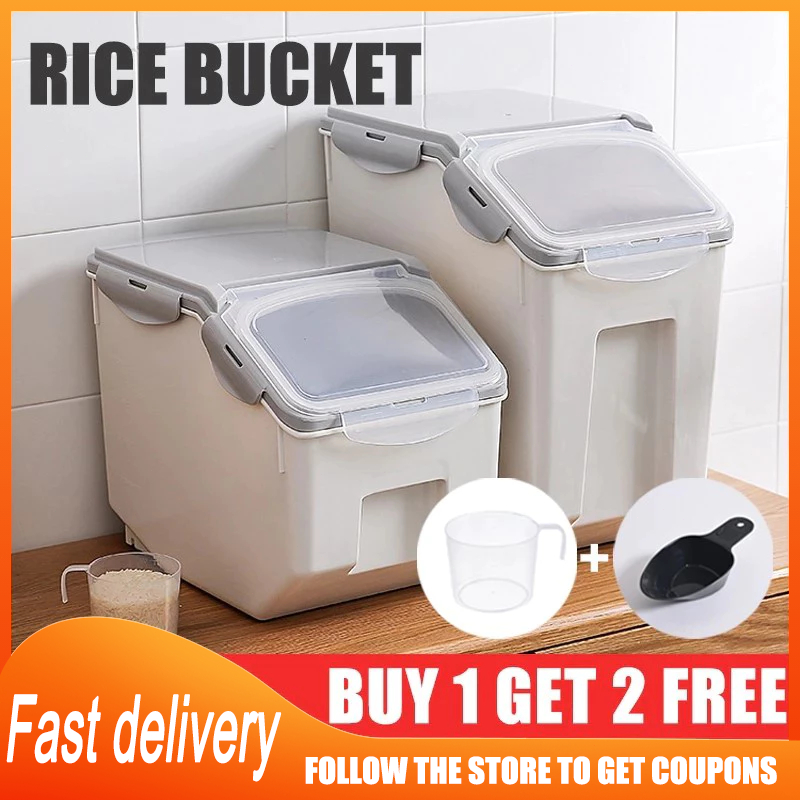 25 Kilos Rice Dispenser Sealed Rice Storage container storage food ...
