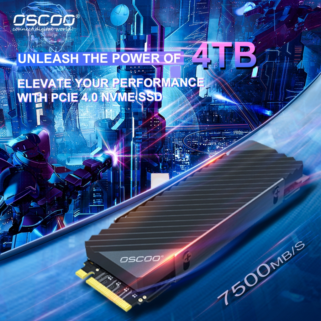 OSCOO 3D TLC NVME PCle Gen4.0*4 SSD For ChatGPT/DeepSeek Ai ...