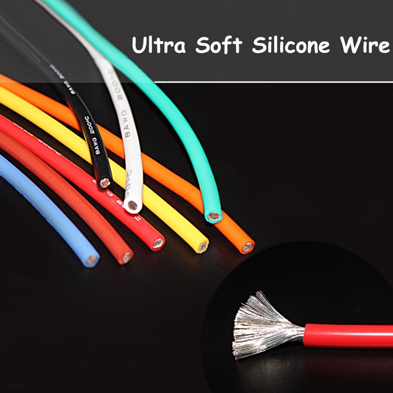 Heat-resistant cable 30 28 26 24 22 20 18 16 15 14 13 12 10 AWG Ultra Soft Silicone Wire High ...