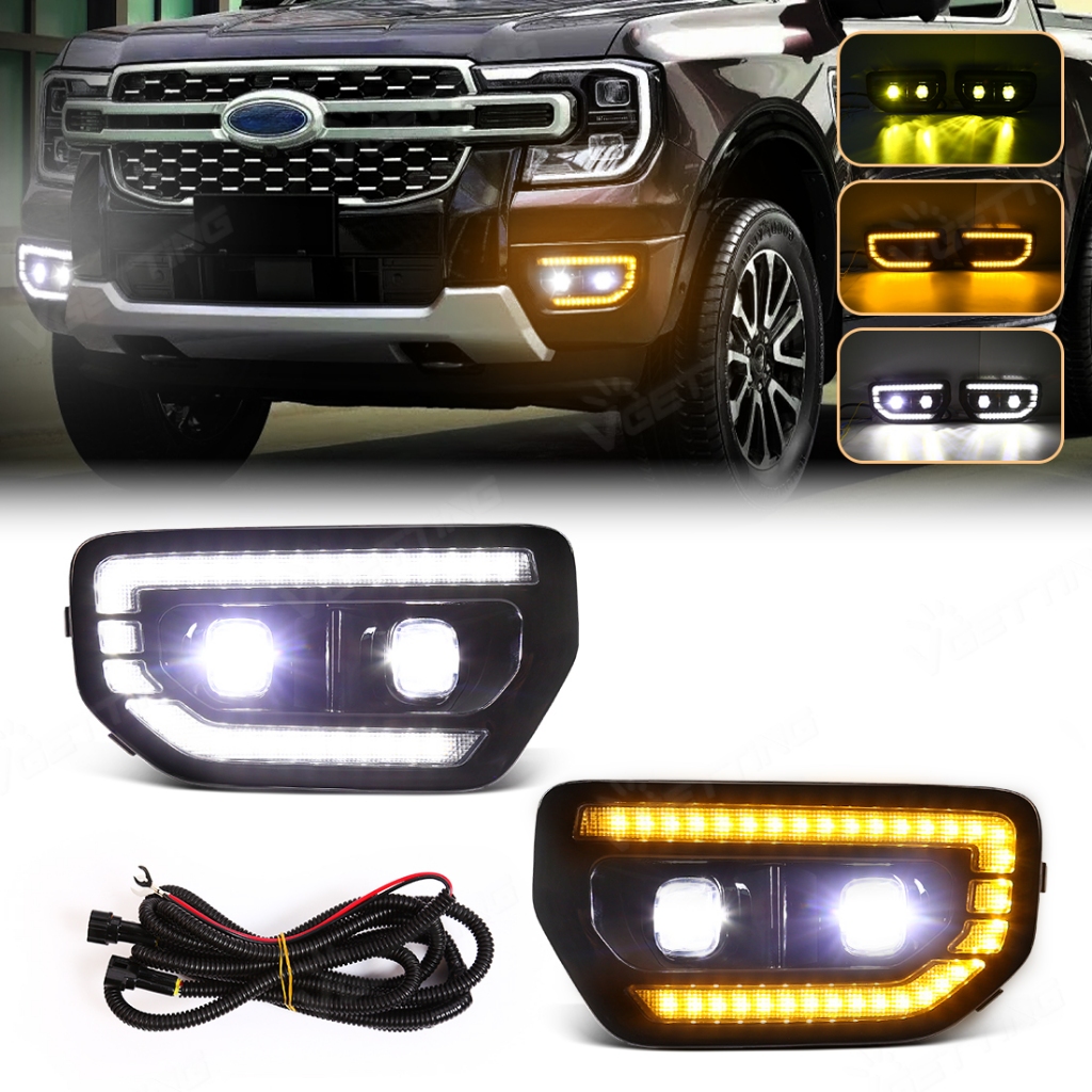 Car Daytime Running Light Fog light LED DRL Turn Signal Lamp Front ...