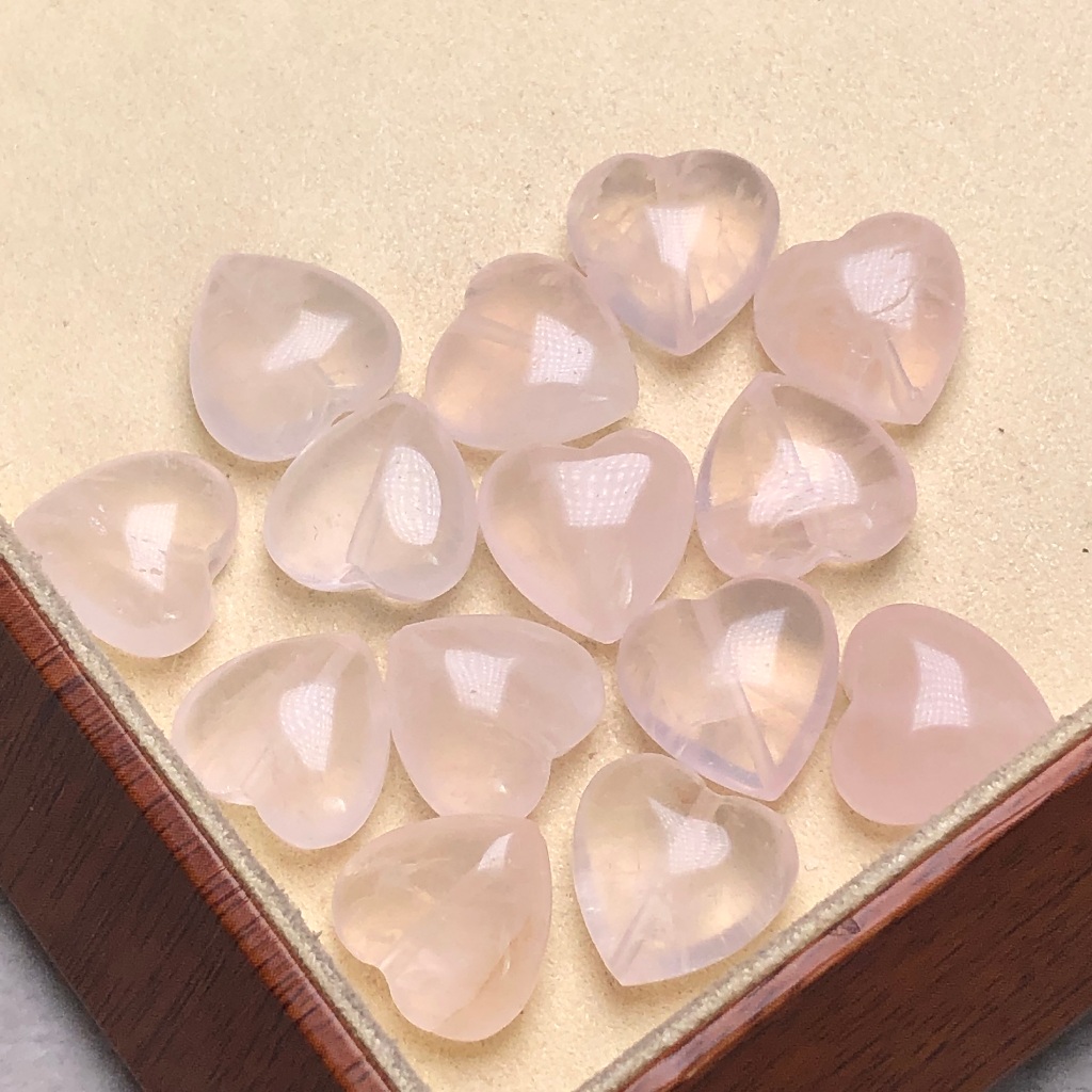 Natural Pink Crystal Heart - Shaped Pendant15*15*8mm-Pink Crystal Love ...