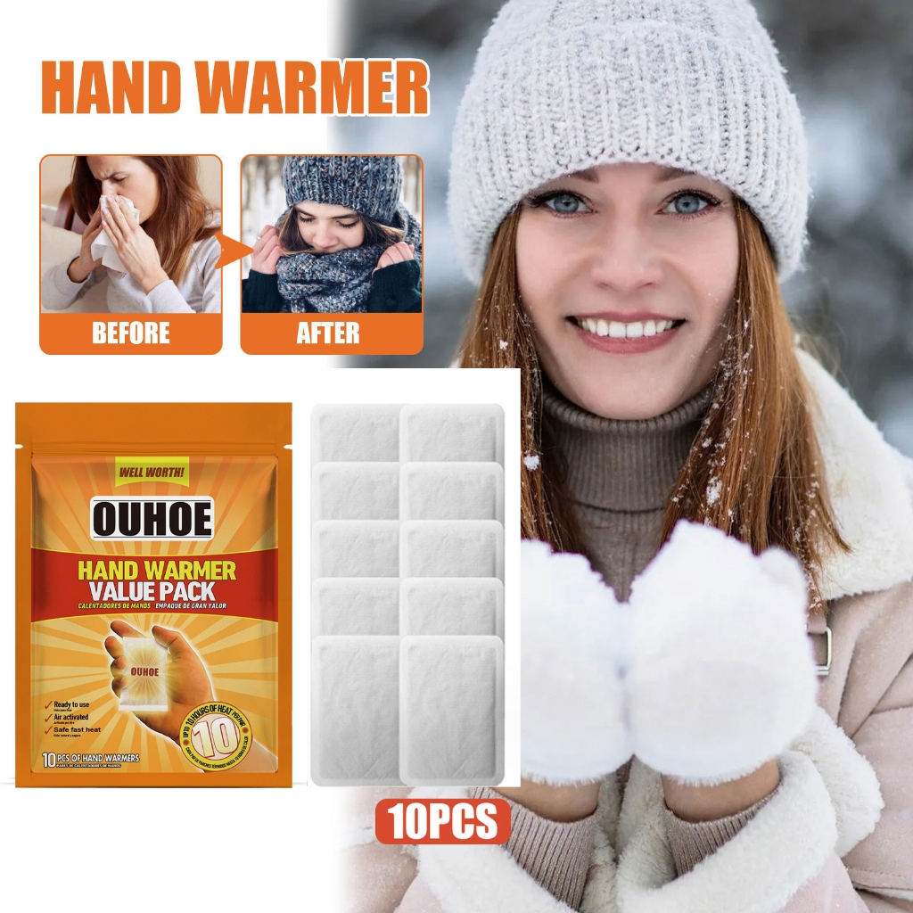 Hand Warmers Values Pack 10Pcs Up To 10Hours Of Heat Safe Natural Self ...