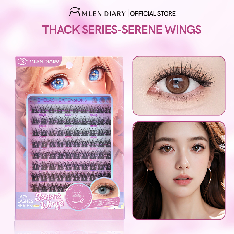 [SHIP ON 24 HOURS] MLEN DIARY False Eyelashes Reusable Individual Mlen ...