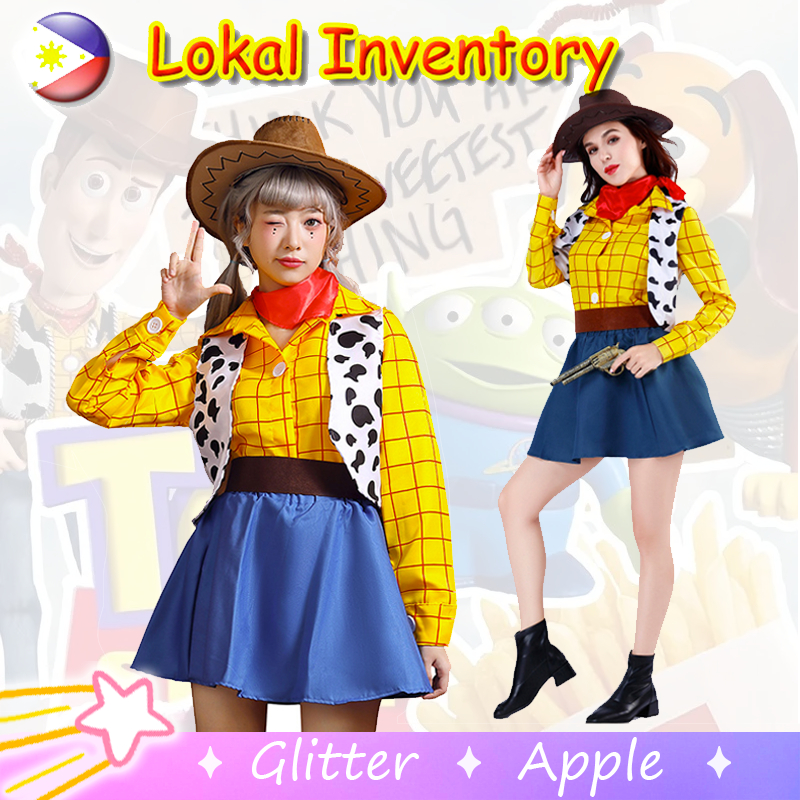 Western Sexy Cowgirl Dress For Woman Adult Woody Cowboy Cosplay Costume ...