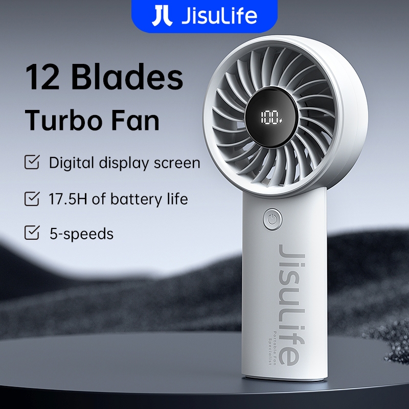 JISULIFE Handheld Fan Life4 Rechargeable Long Battery Life Portable ...