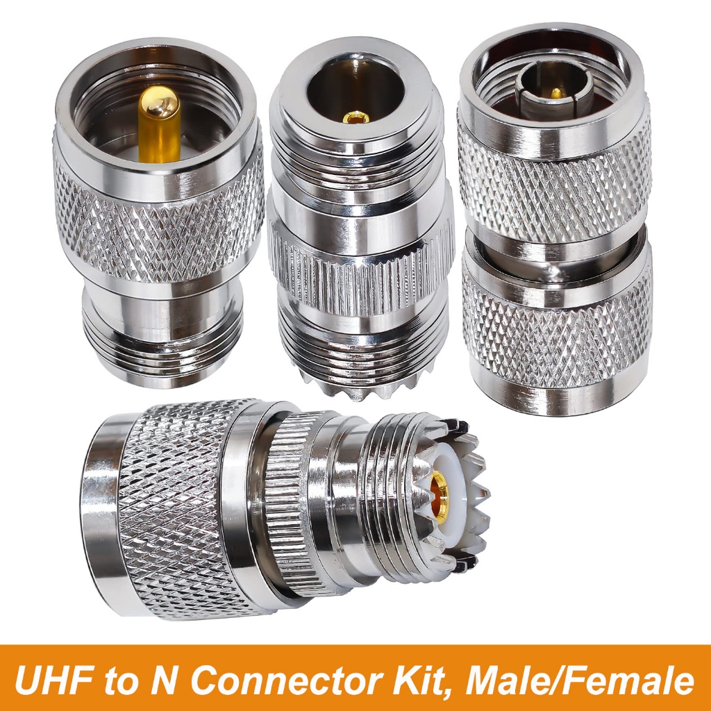 UHF to N Connector Kit N-Type Male/Female to SO239 UHF Male/Female RF ...