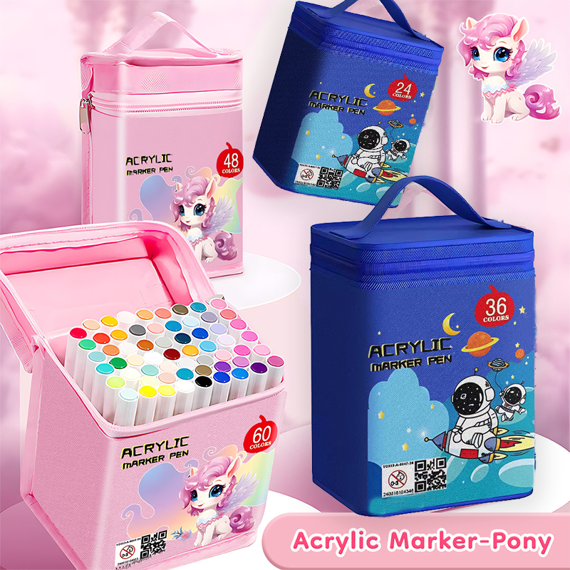 80 Colors Acrylic Marker Pen Set Colored Pen Coloring Pen Set ...