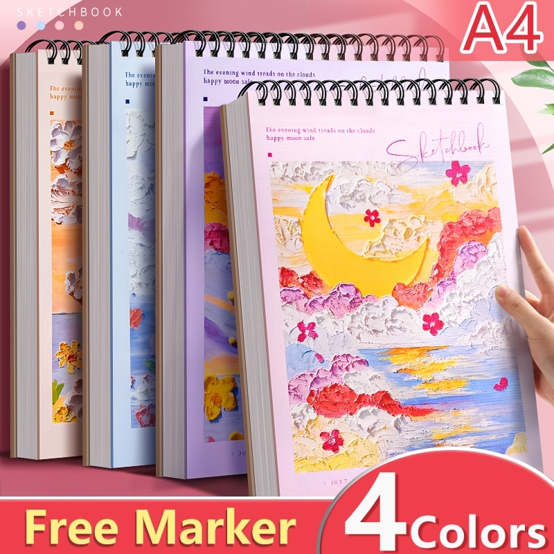 Thickened Sketchbook Coil Blank Drawing Book Cartoon Sketch Pad Art ...