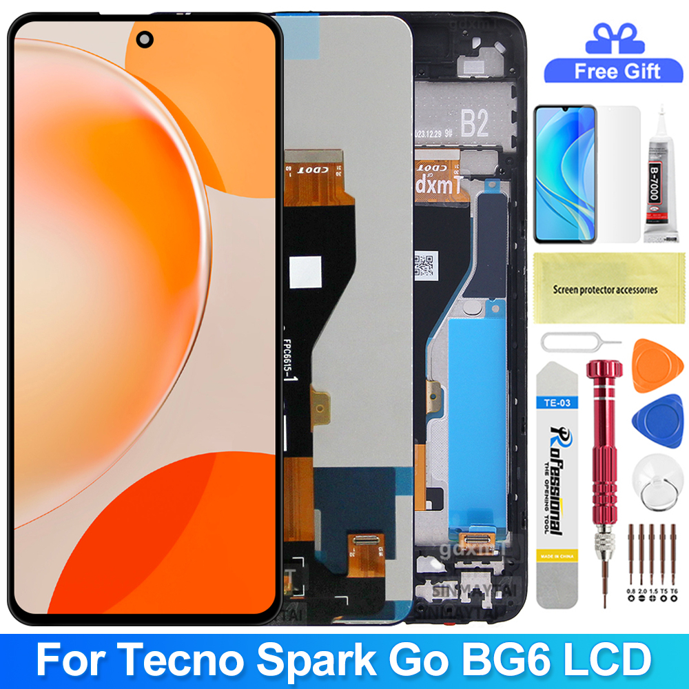 For Tecno Spark Go 2024 2023 2022 2021 2020 LCD Display BG6 BF7n KG5 Digitizer Touch Screen ...