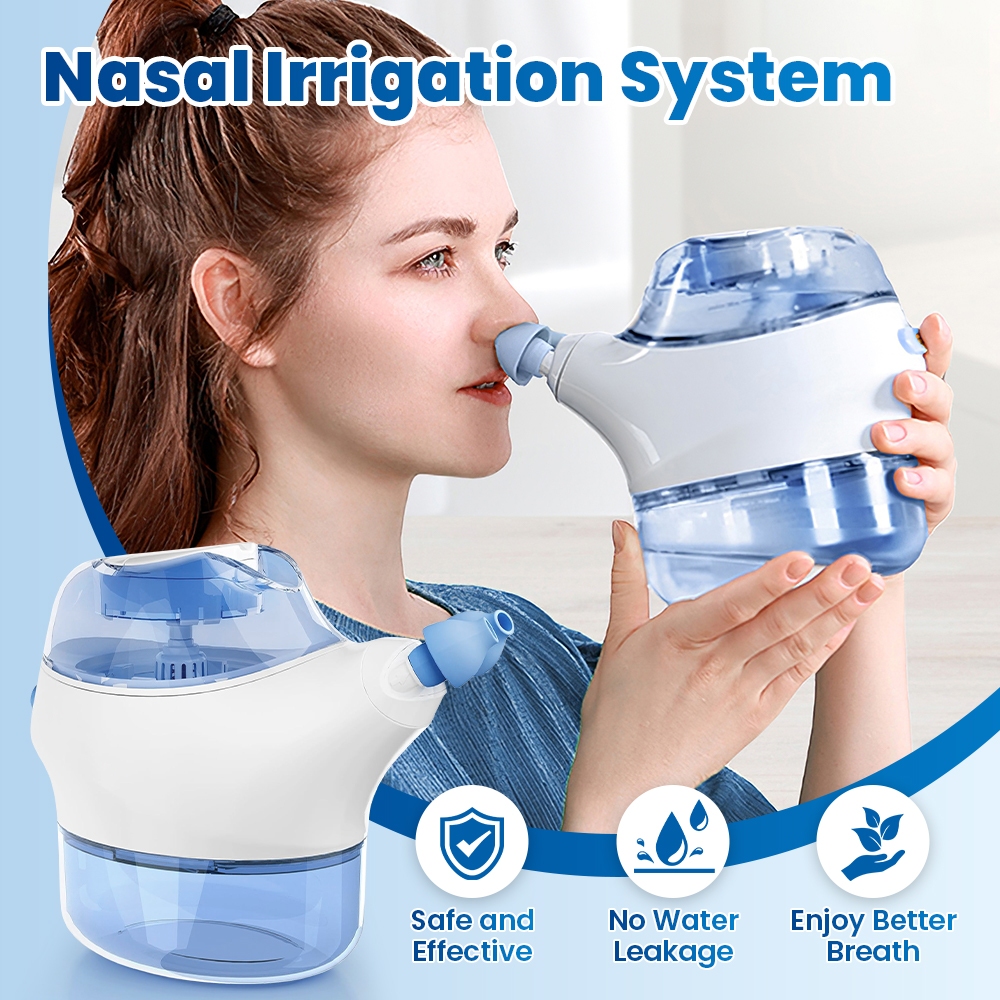 Electric Nasal Irrigation System with 50 SaltPods Suction Irrigator ...