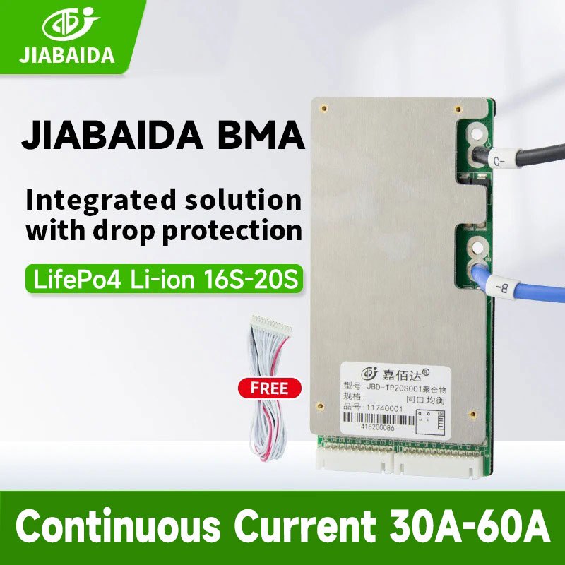JBD BMS 16S 17S 20S 30A 40A 50A 60V 72V LiFePo4 Li-ion Lithium Battery ...