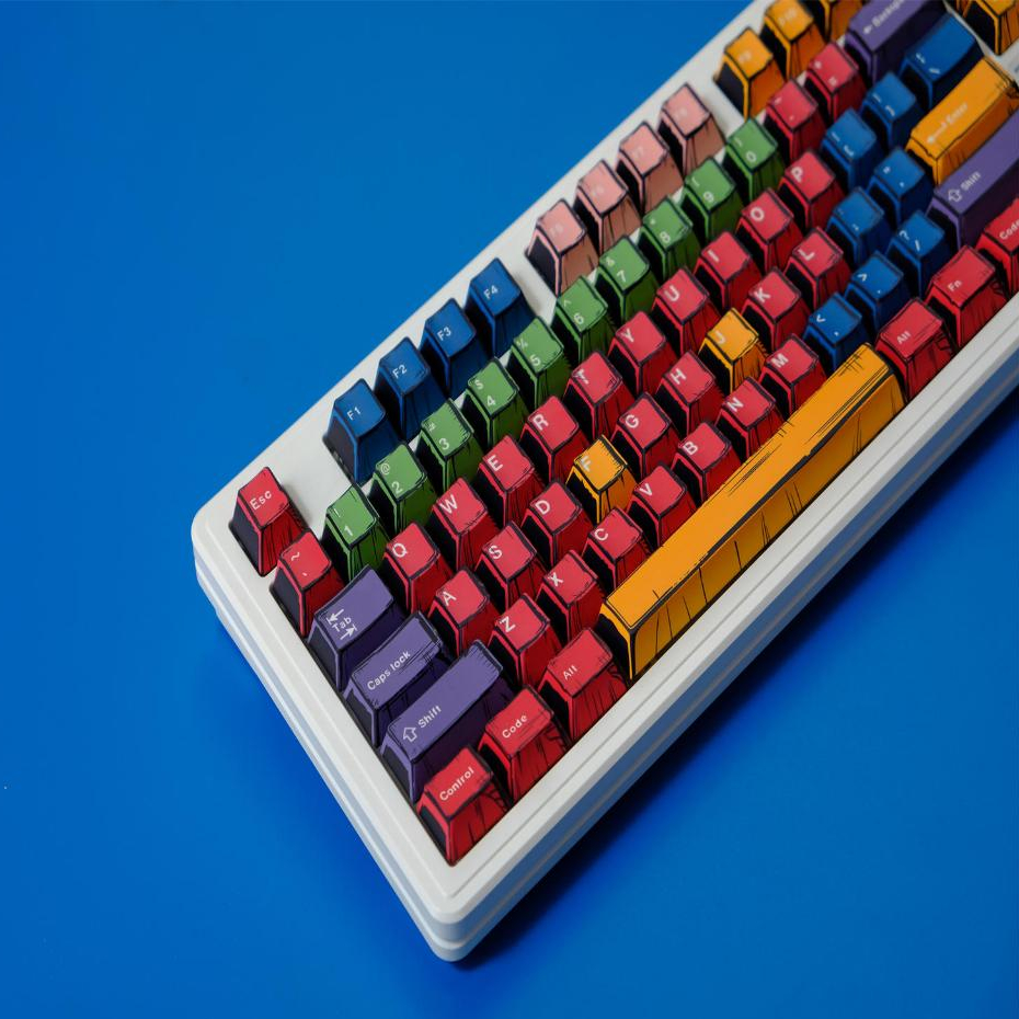 Handcrafted Art Theme Keycap Set 151 Keys PBT Custom Manga Style ...