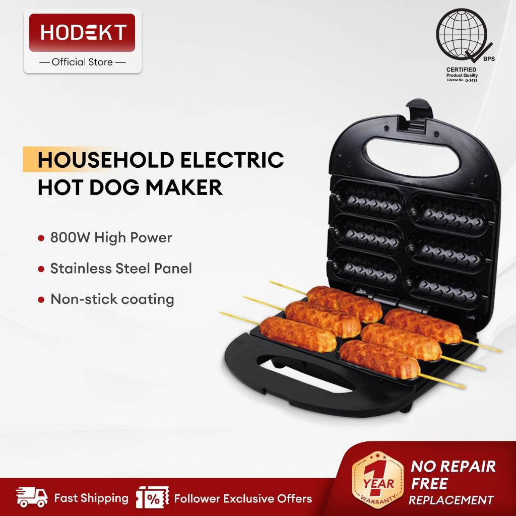 HODEKT Hot Dog Maker Doughnut Sandwich Waffle Breakfast Maker Double ...