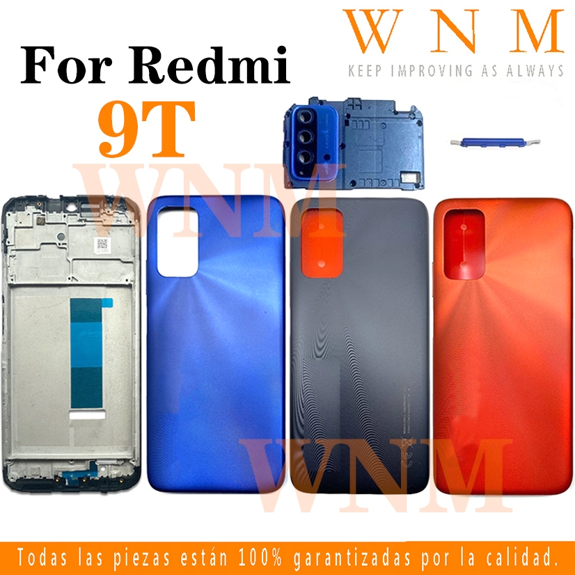 New For Redmi 9T LCD Front Frame Bezel Back Battery Cover + Middle ...