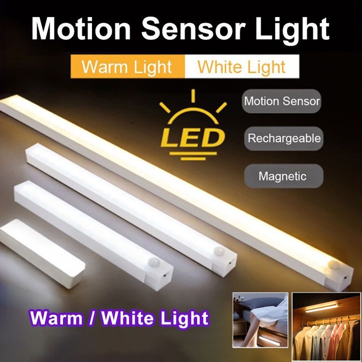 50CM Wireless LED Sensor Light Smart Sensor Light Wardrobe Bedroom ...