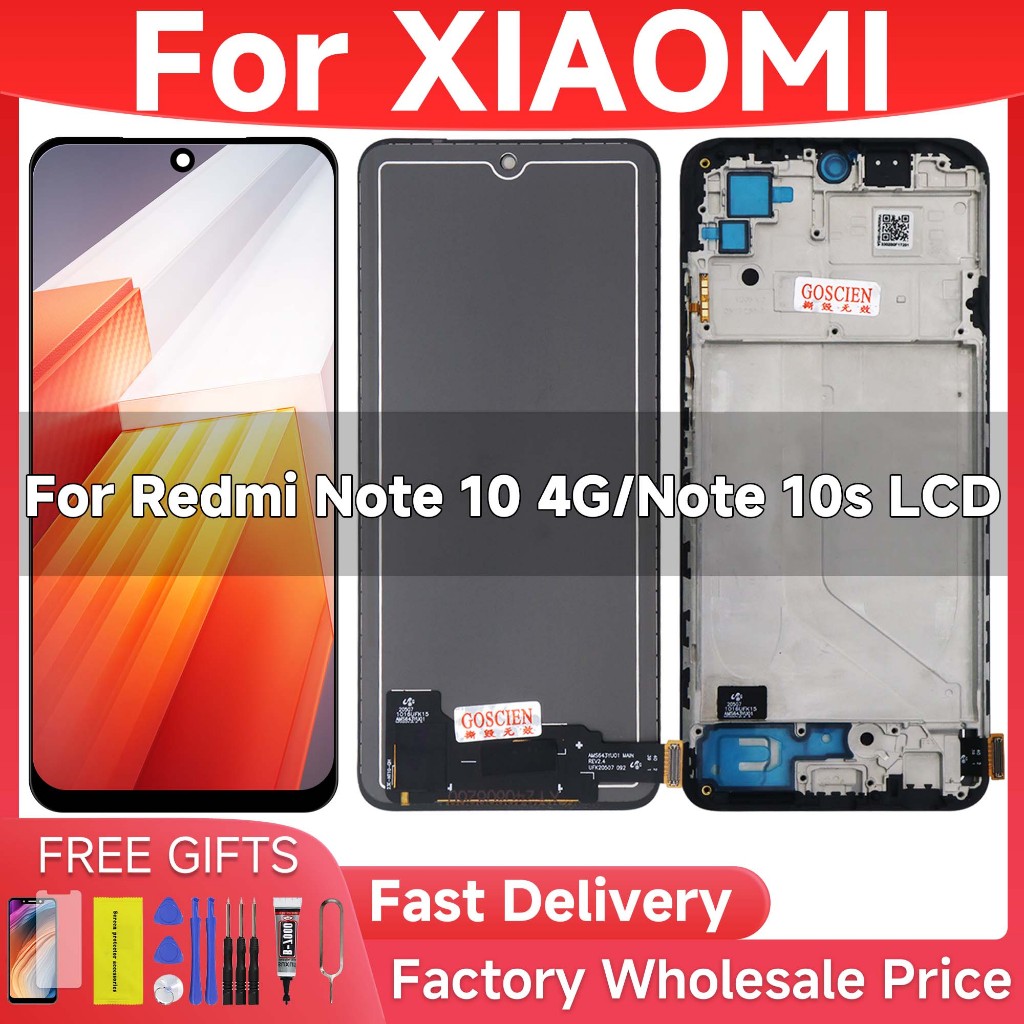 Screen For Xiaomi Redmi Note 10 4G Note 10S M2101K7AI LCD Display Touch ...
