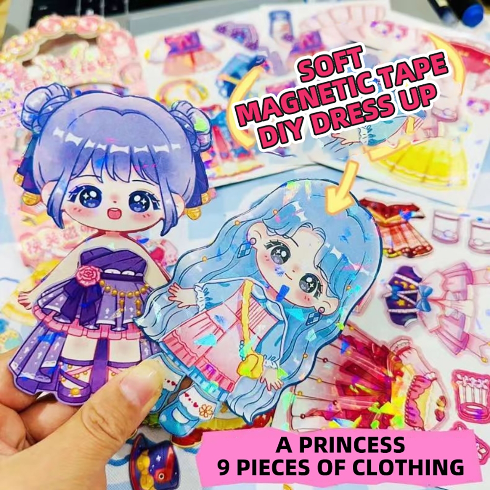 Princess Magnetic Dress up Stickers Children's Magnetic Stickers DIY ...