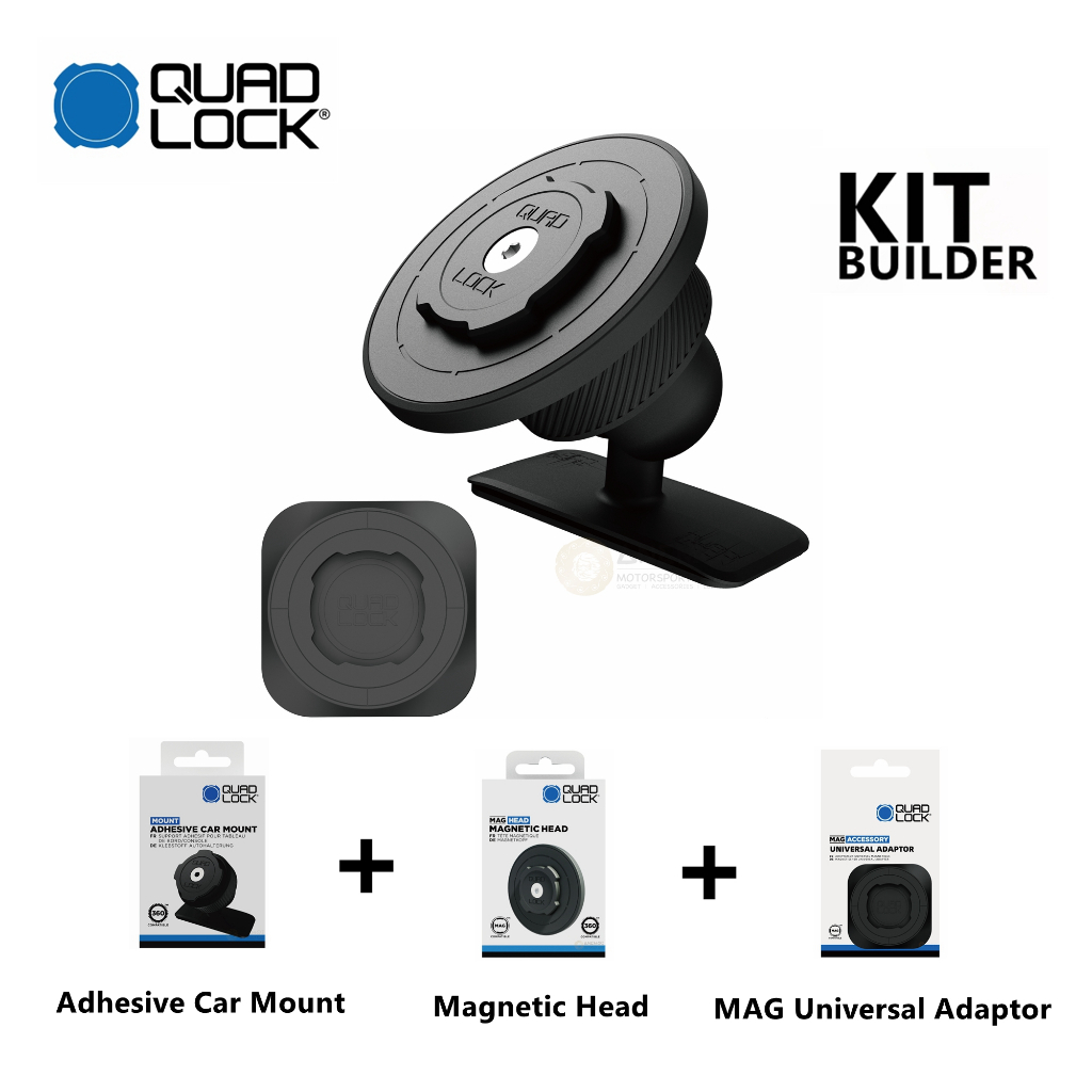 Original QUAD LOCK Adhesive Dash/Console Mount Car Mount For mobile ...