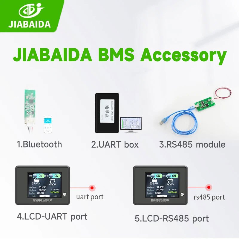 JBD Smart BMS Accessories BT Module UART RS485 LCD Display JIABAIDA BMS ...