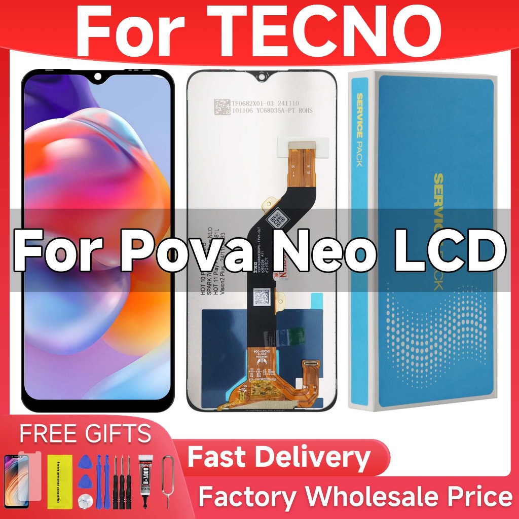 For Tecno Pova Neo LE6 LE6H LCD Display Touch Screen Digitizer Panel ...