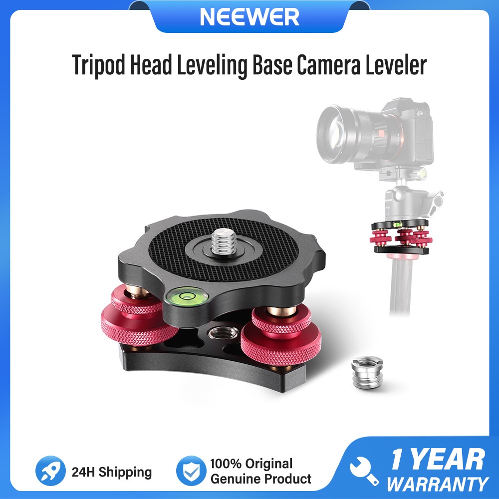 NEEWER Tripod Head Leveling Base Camera Leveler, Aircraft Grade ...