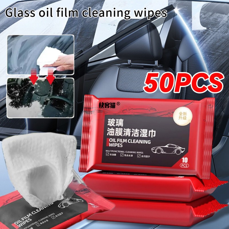 Car Glass Oil Film Cleaning Wipes/ Glass Stain Remover/Auto Glass Wipes ...