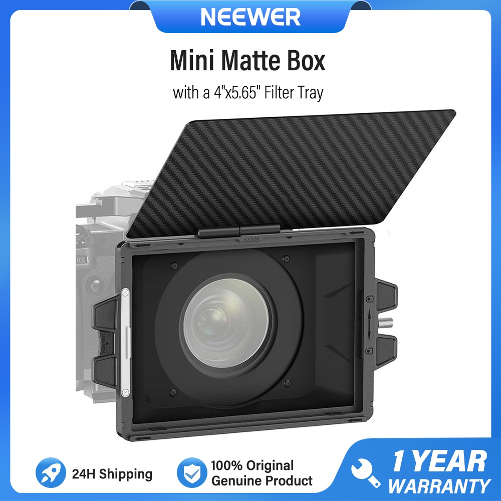 NEEWER PG002 Mini Matte Box with 4"x5.65" Filter Tray & 4 Lens Ring ...