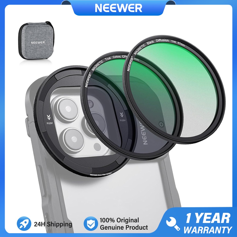 NEEWER 67mm Magnetic Lens Filter Kit with Snap On Magnetic Filter ...